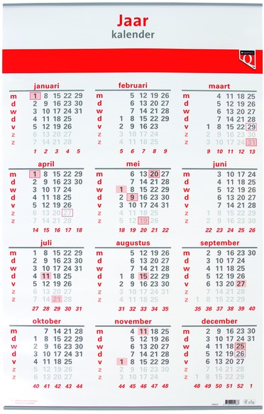 Jaarkalender 2026 Quantore | Alles voor kantoor en kantine!